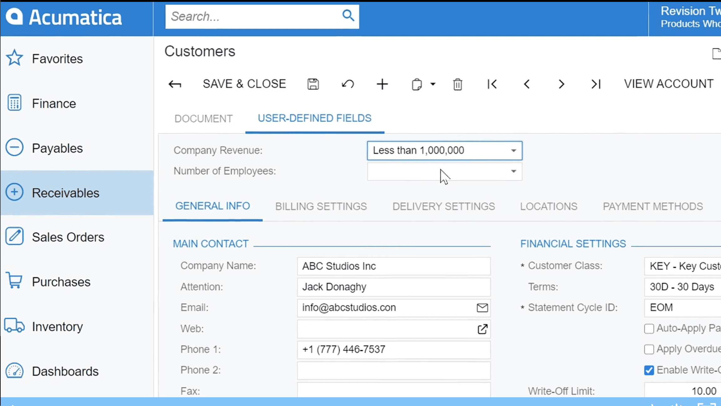 Acumatica ERP Software Overview
